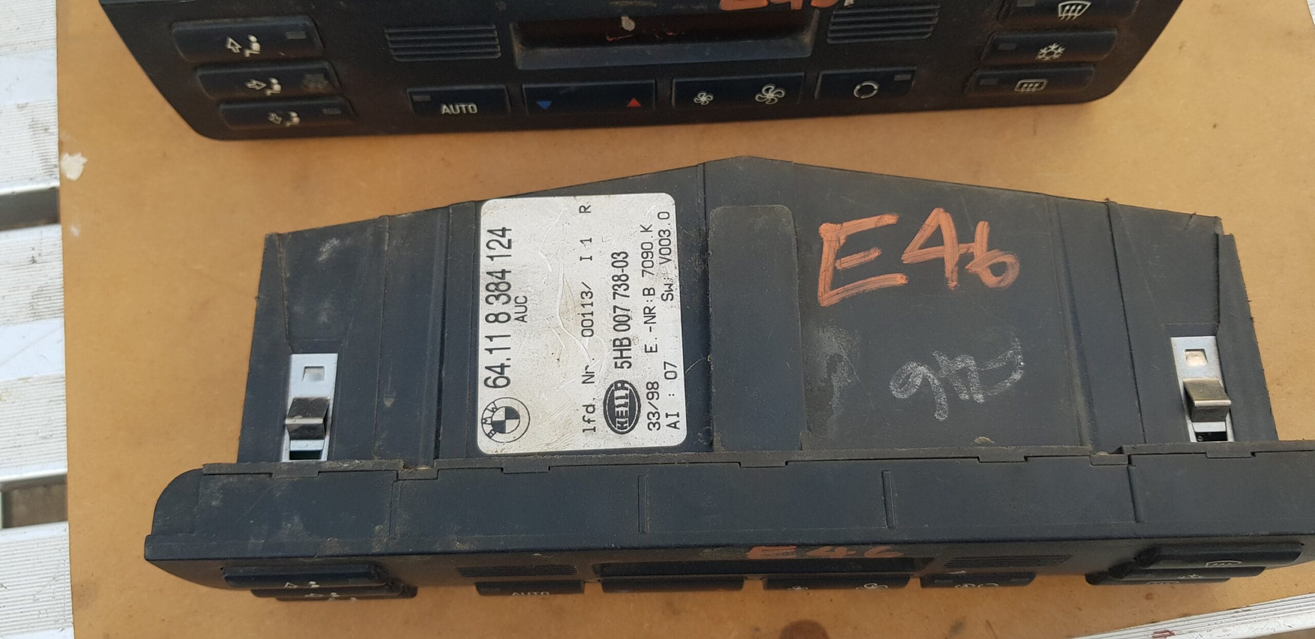 BMW E46 3 Series AL19 Air Conditioner Panel - Europarts Garage